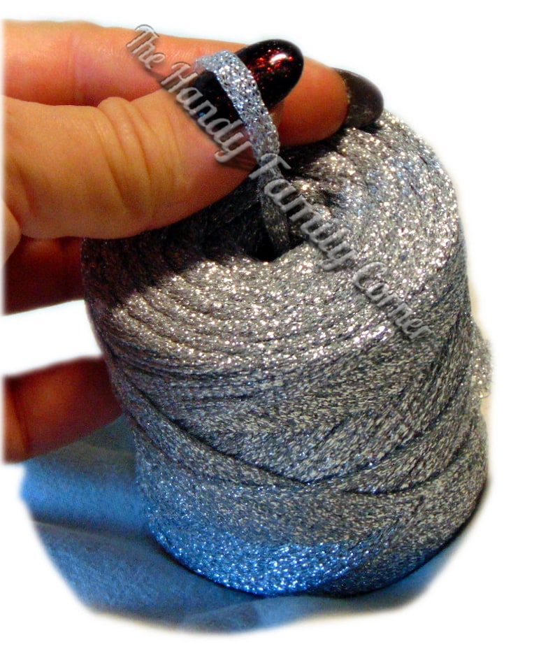 Glitter Lurex Yarn Shine Sparkle Yarn Glamor Yarn Silver - Etsy