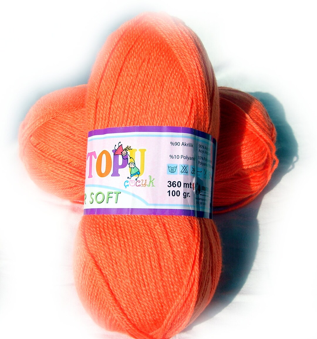 Baby Yarn Junior Soft. Soft Baby Yarn. Color: Peach / Light Pink ...