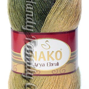 Nako Arya Ebruli. Alpaca Yarn. Mohair Shaw Lyarn. Alpaca Blend. Lace ...