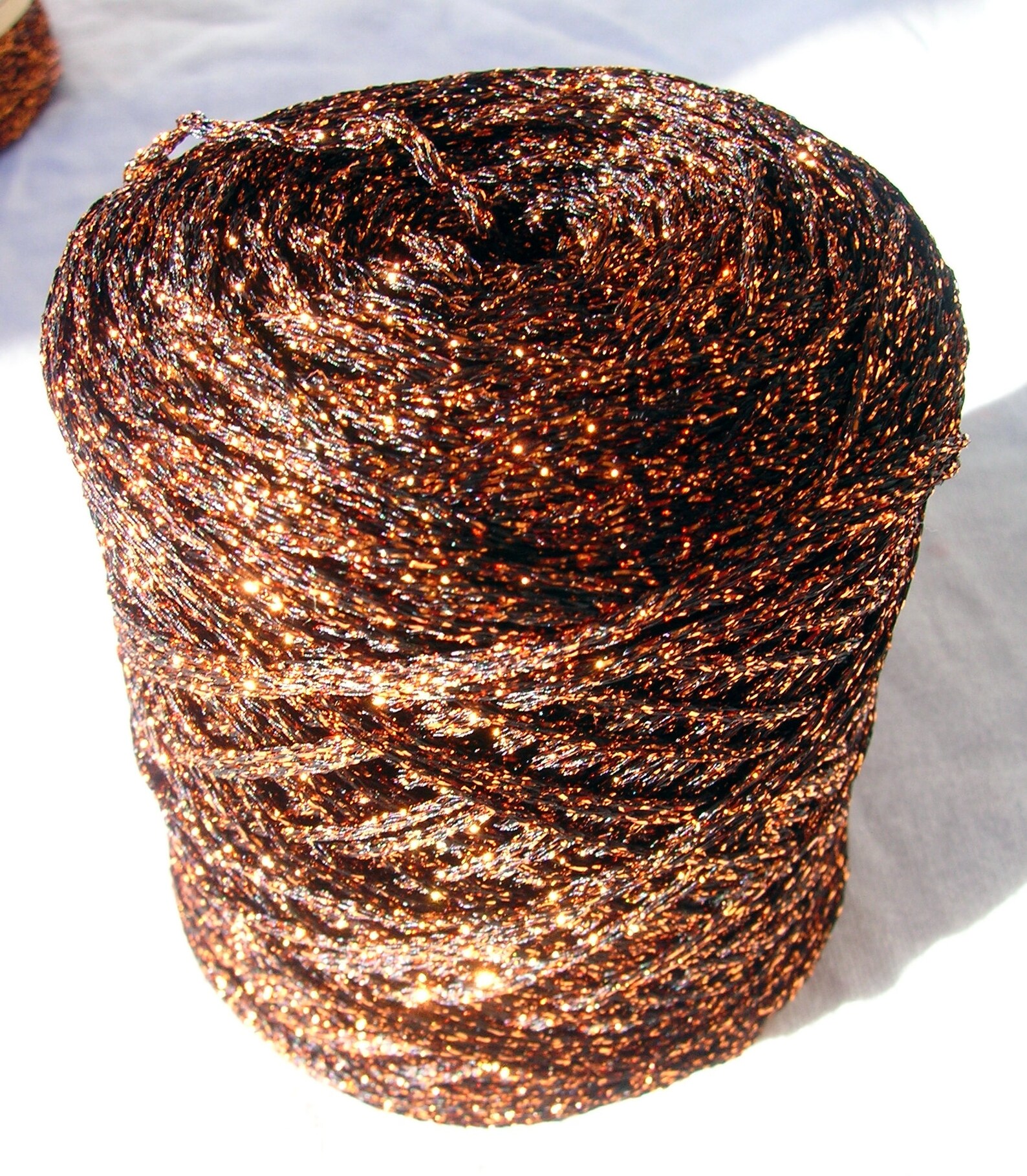 Glitter Yarn Shine Sparkle Yarn Bronze 107 Color Yarn | Etsy