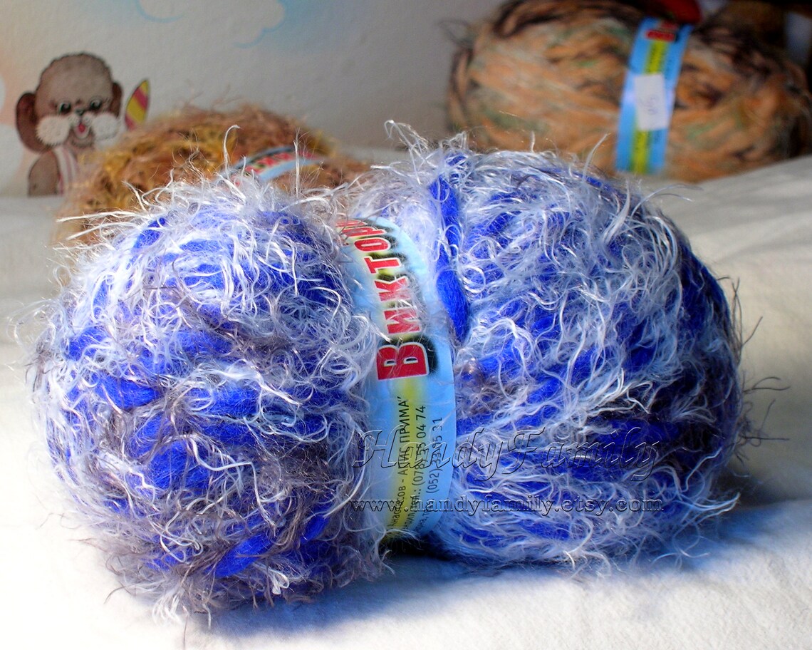 Fancy yarn Victoria. Bulky yarn novelty Made in Europe warm | Etsy