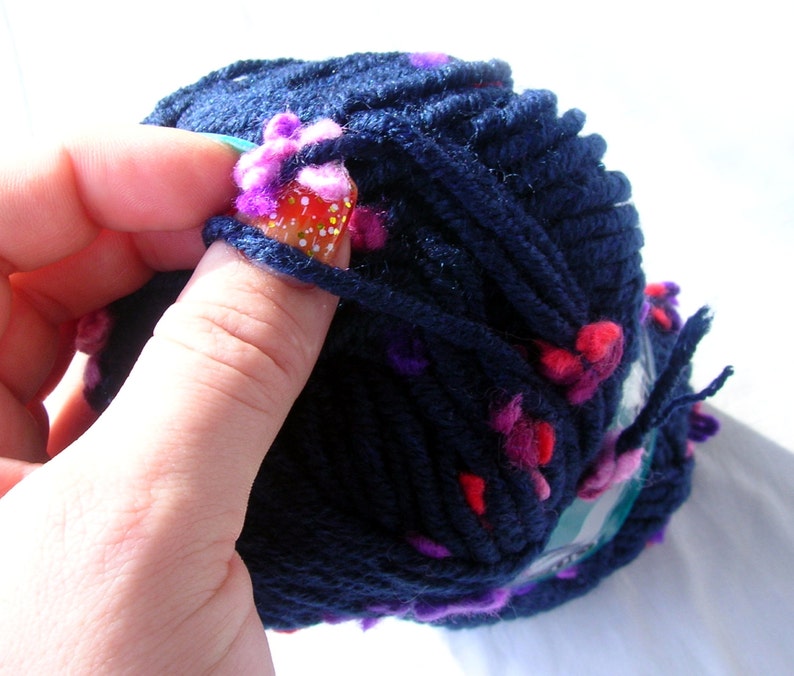 Alize flower yarn. Deep blue color 5156 butterfly yarn | Etsy