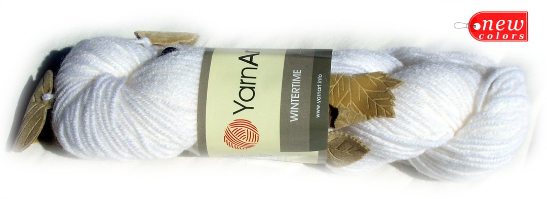 Wintertime Yarn, Yarnart Yarn, Springtime Yarn. Whitr Yarn With Beads ...