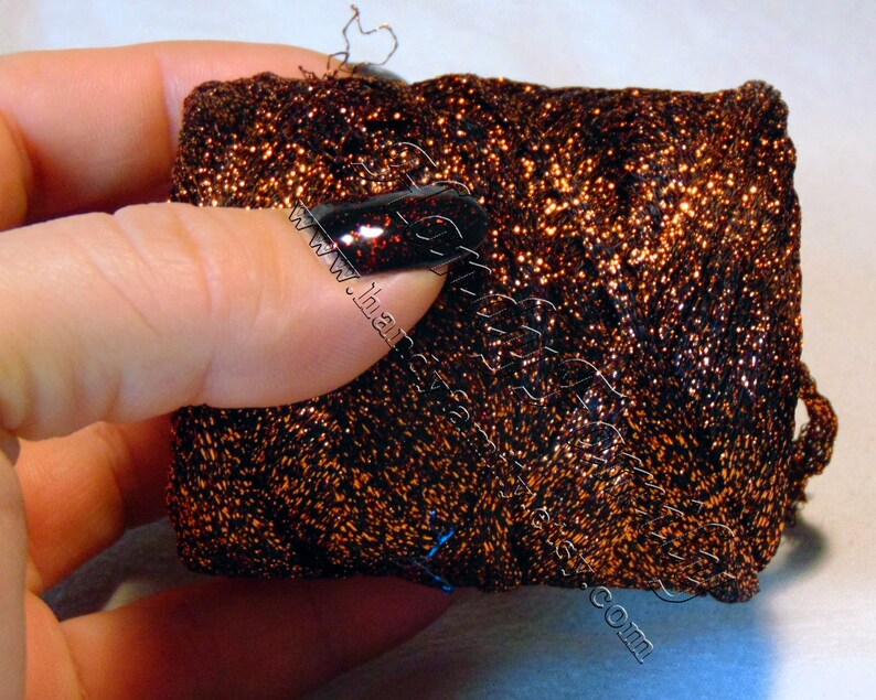 Glitter Lurex Yarn Shine Sparkle Yarn Glamor Yarn Bronze | Etsy