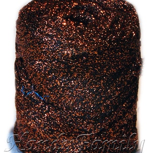 Glitter Lurex Yarn, Shine, Sparkle Yarn, Glamor Yarn, Bronze Colour ...