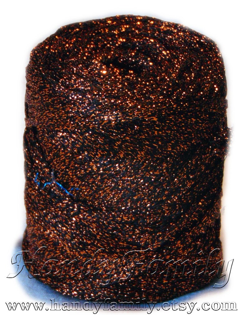 Glitter Lurex Yarn Shine Sparkle Yarn Glamor Yarn Bronze | Etsy