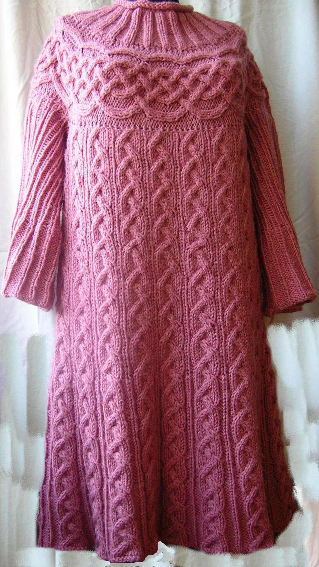 Cable Tunic Pattern. Knitted Tunic / Dress / Sweater / Jumper - Etsy