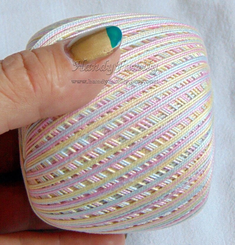 Crochet cotton 10 YARNART Lily. variegated cotton yarn size | Etsy