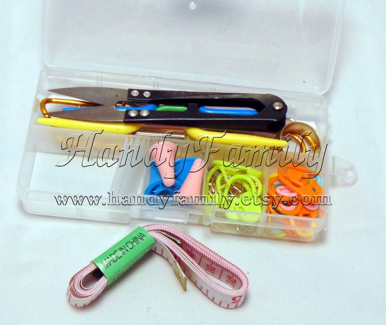Box of Basic Knitting and Sewing Tools Accessories Supplies - Etsy