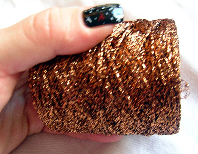 Glitter Yarn Shine Sparkle Yarn Bronze 107 Color Yarn | Etsy