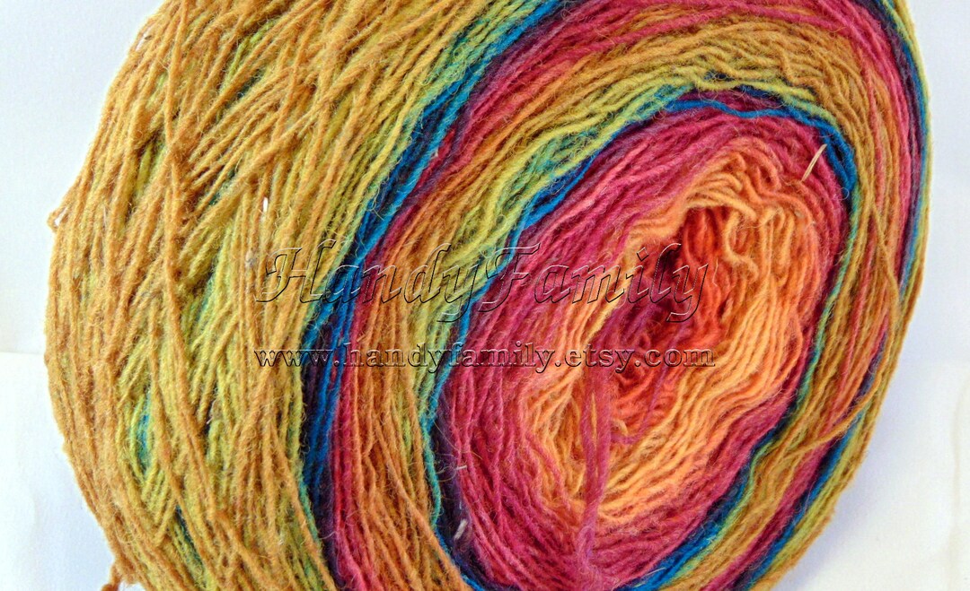 Organic Wool Dundaga 100% Sheep Wool Yarn, Hand Dyed Wool Yarn 6/1 550m ...