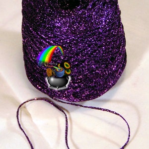 Glitter Yarn, Shine, Sparkle Yarn, Violet Color (114) Yarn, Metal Yarn ...