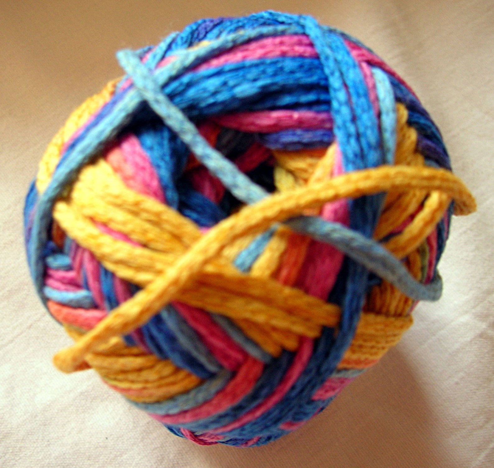Vita Soy Yarn. Batik Multicolor Yarn in Pinks, Blues and Yellows. Vegan ...