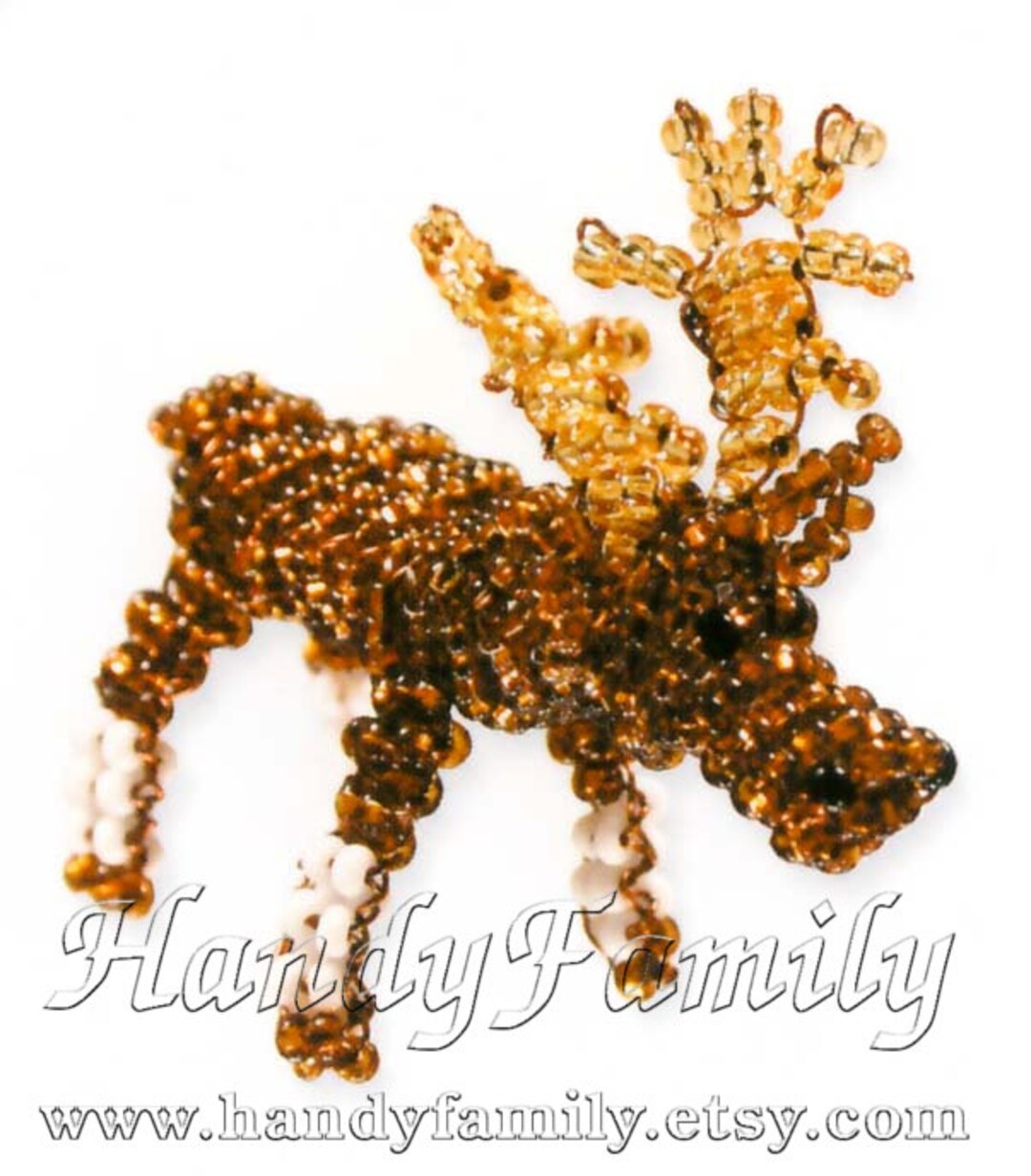 Reindeer Moose (A-110) Beading Set. Bead Kits Learn to Bead. DIY ...