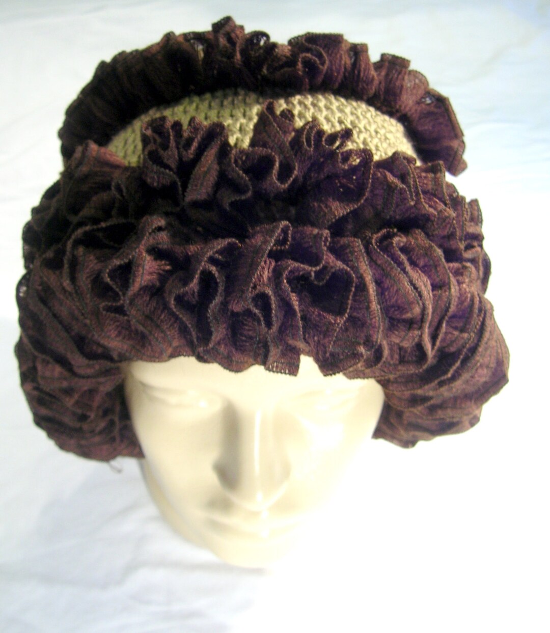 Ruffle Hat ,crocheted Beanie, Handmade Toque. Unique. the Crunchy ...