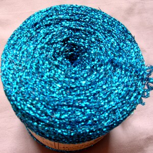 Glitter Yarn Metal Yarn Shine Sparkle Yarn Blue / Turquoise - Etsy