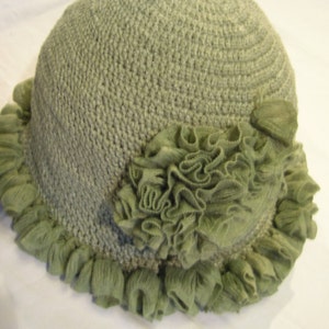 The Crinkly Mossy Hat. Crochet Bonet Pattern. Original Design, Unique ...