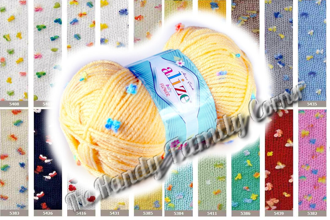 Alize Baby Flower Special Baby Yarn, Soft Hypoallergenic, Flower ...