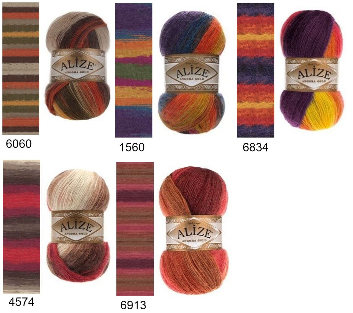 Alize Angora Gold Batik. Selfstriping Yarn. Alize yarn. Mohair | Etsy