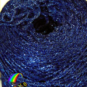Glitter Yarn, Shine, Sparkle Yarn, Royal Blue Color (115) Yarn, Metal ...