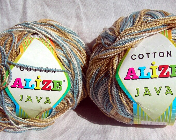 Cotton Java Alize Multicolor Yarn - Etsy