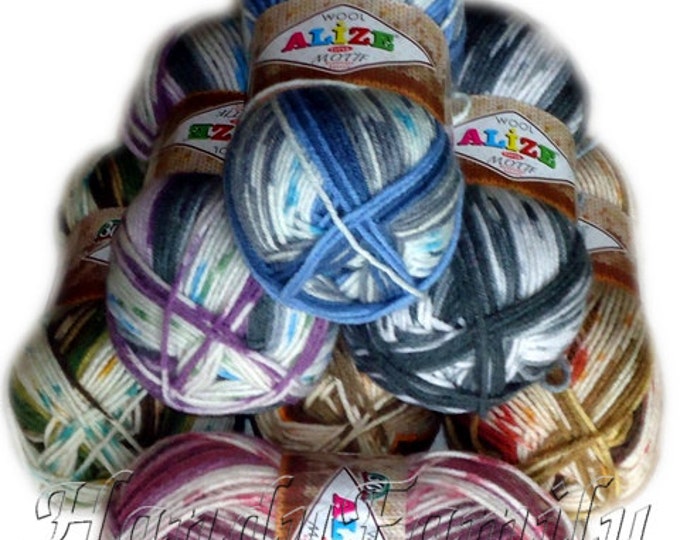 Alize Motif Yarn. Programmed Yarn Self Patterning Yarn Self Striping ...