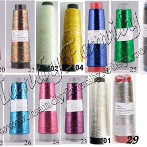 Metal Thread Lame Cone Glitter sparkle yarn Needlework thread | Etsy