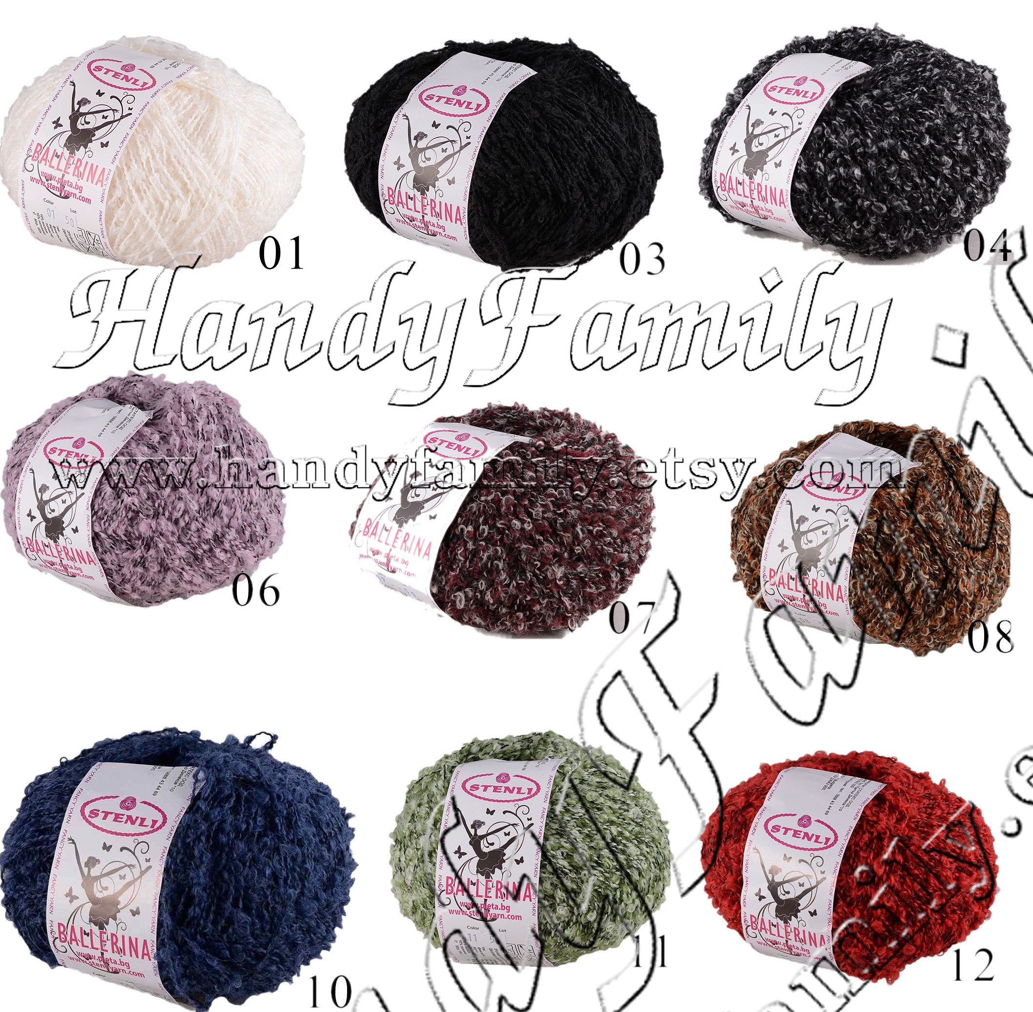 Boucle yarn Balerina Fancy yarn little loop yarn wool yarn | Etsy