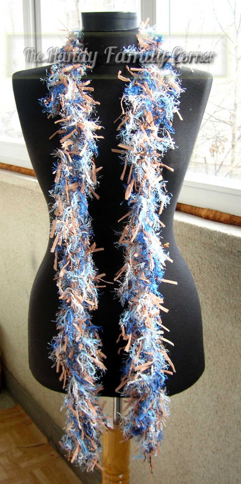 Long Scarf Boa Neckwear Ribbon Scarf Curly Hairpin Lace - Etsy