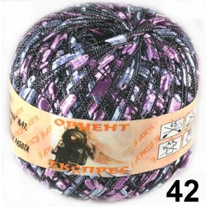 Luxurious Yarn Orient Express. Ribbon Ladder Trim Yarn Viscose Blend ...