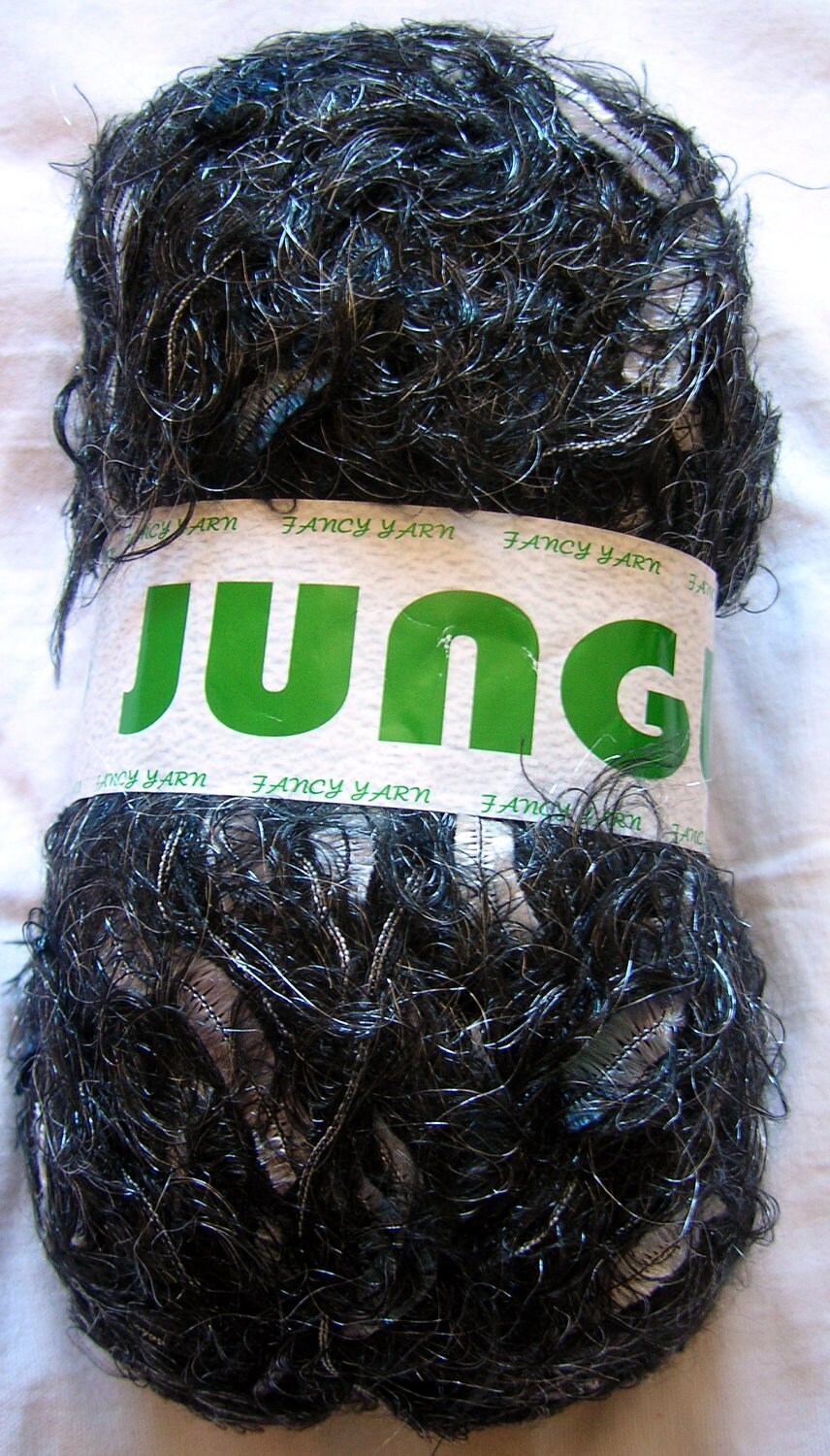 Black fire scarf yarn Jungle: a fuzzy and warm | Etsy