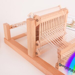 Small Table Loom, Child Weaving Loom, Learn to Weave Easy, Wooden Loom ...