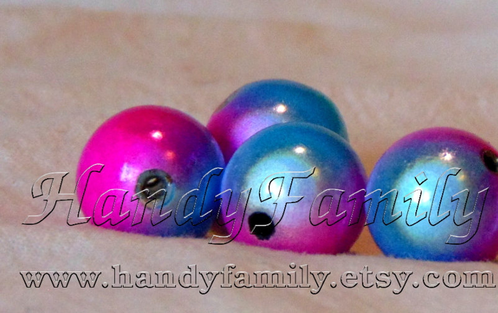 4 Round Miracle Beads 14mm Magic Beads Pink Purple Blue BIG - Etsy