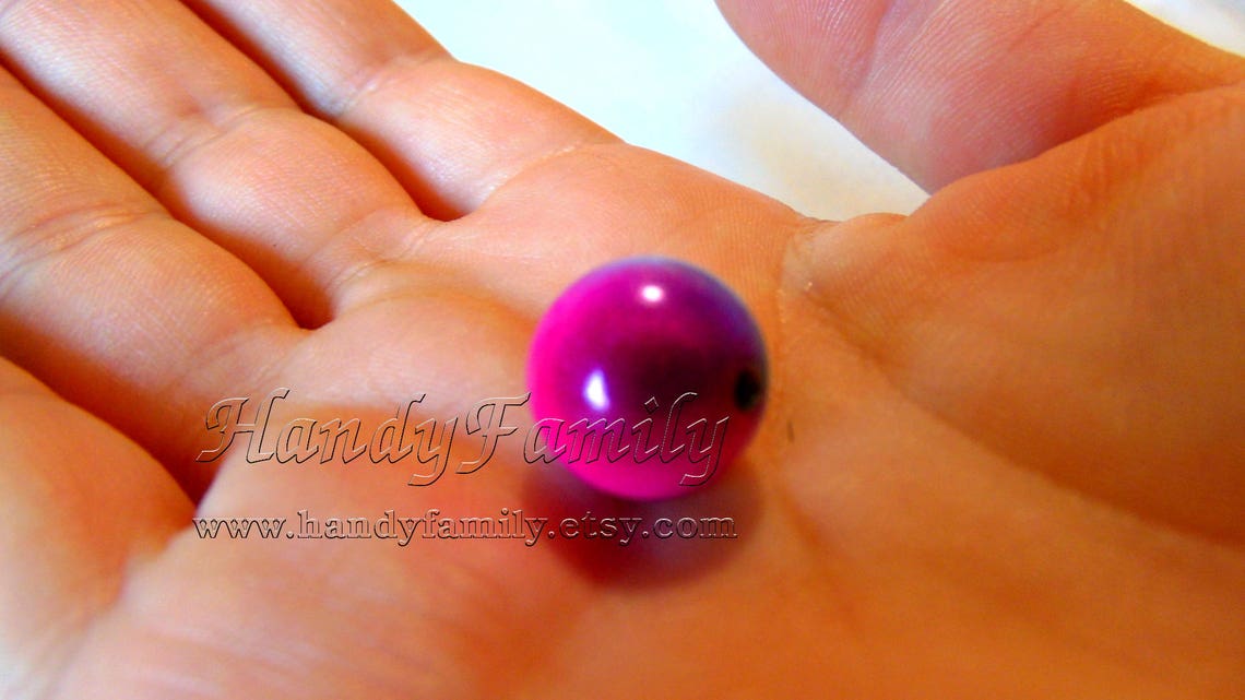 4 Round Miracle Beads 14mm Magic Beads Pink Purple Blue BIG - Etsy