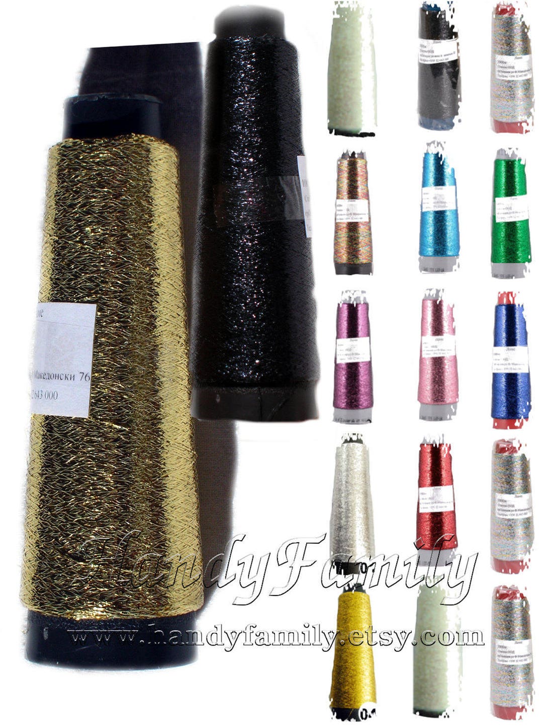 Metal Thread Lame Cone Glitter Sparkle Yarn Needlework Thread ...