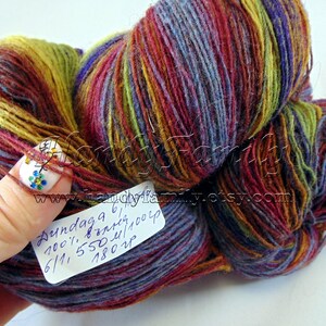 Organic Wool Dundaga 100% Sheep Wool Yarn, Hand Dyed Wool Yarn 6/1 550m ...