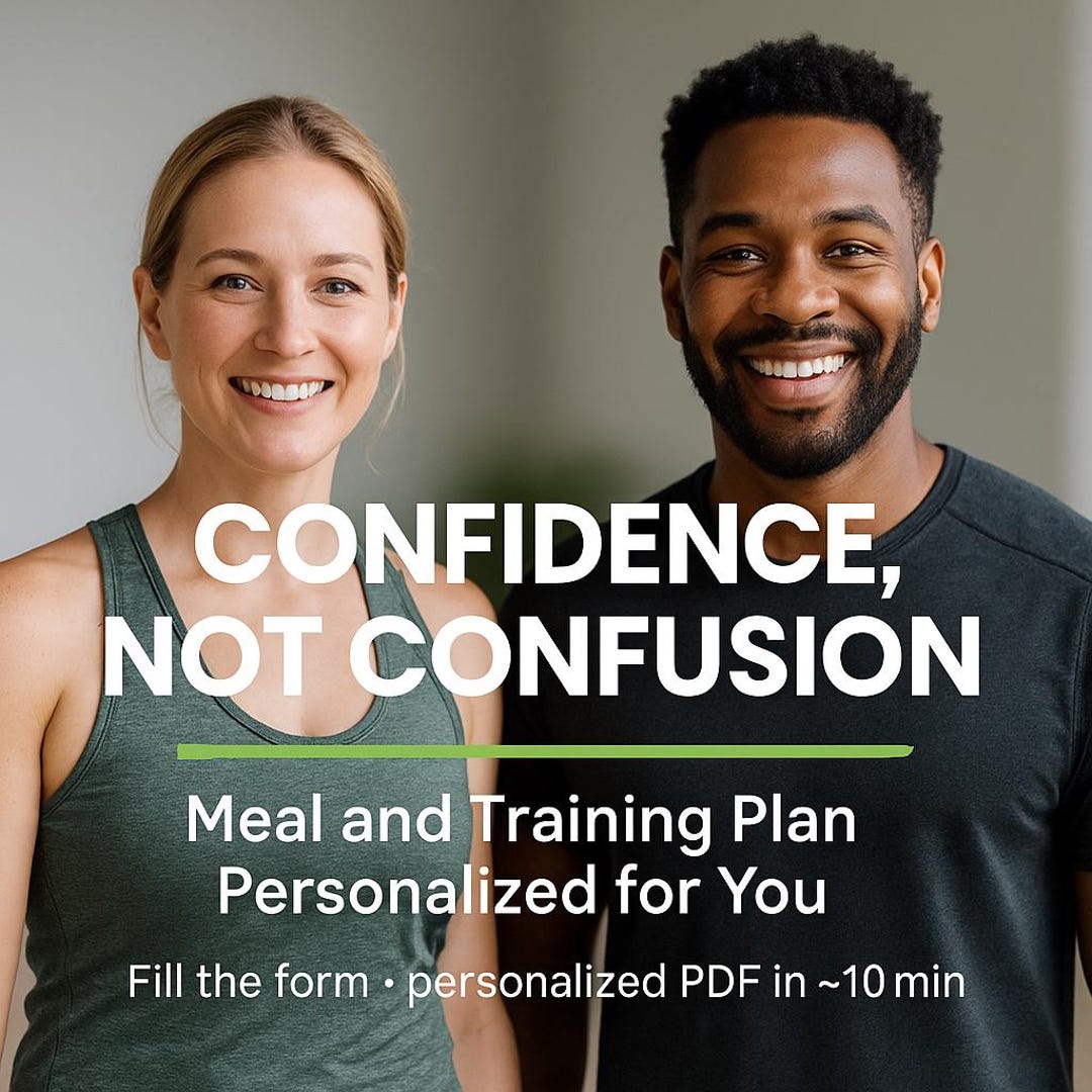 Confidence, Not Confusion | 4-week Meal & Training Plan | Personalized ...