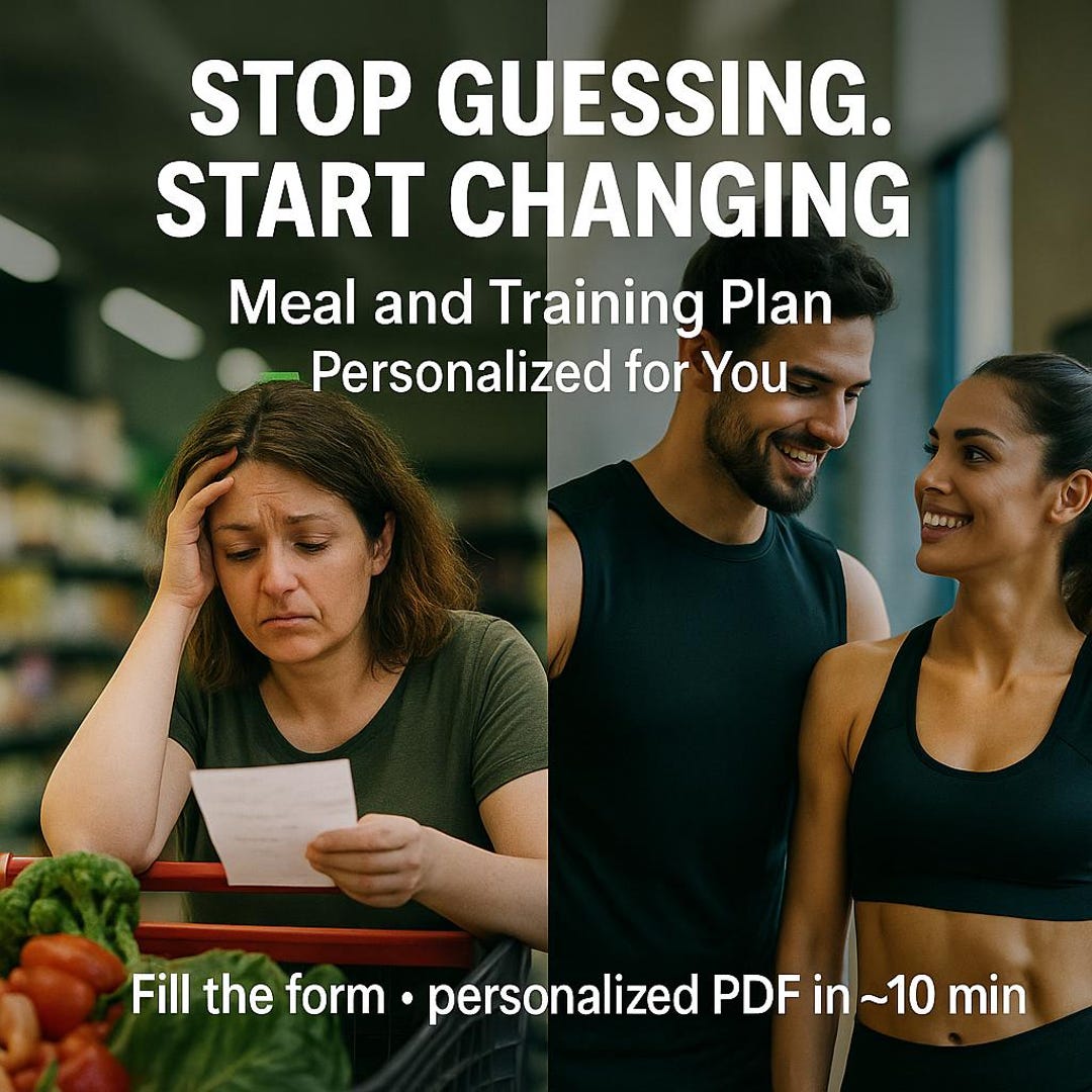 Stop Guessing. Start Changing | 4-week Meal & Training Plan ...