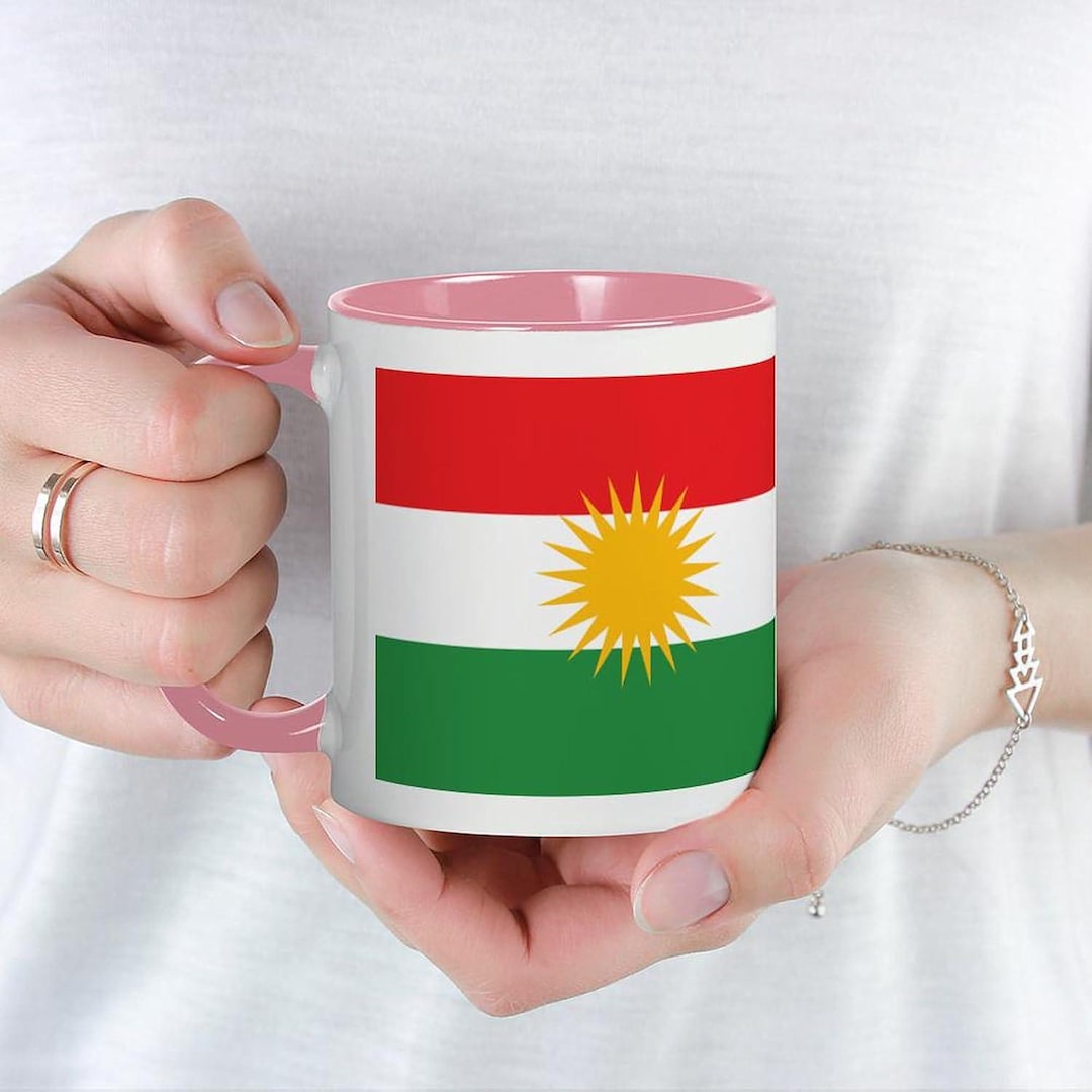 Kurdistan Flag Coffee Mug Patriotic Kurdish Pride Cup With Red White ...