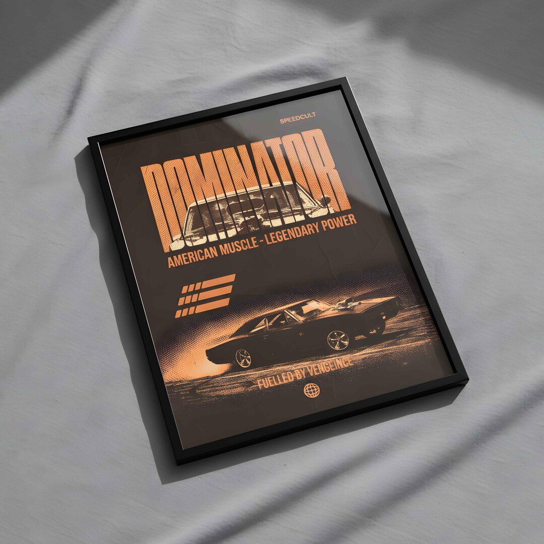 Vintage Style Dominator American Muscle Car Poster. - Etsy