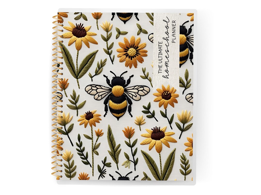 Faux 3D Bee Homeschool Planner: Undated, Customizable, Multi-child - Etsy