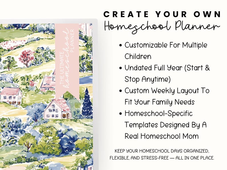Customizable Homeschool Planner for Multiple Children | Undated ...