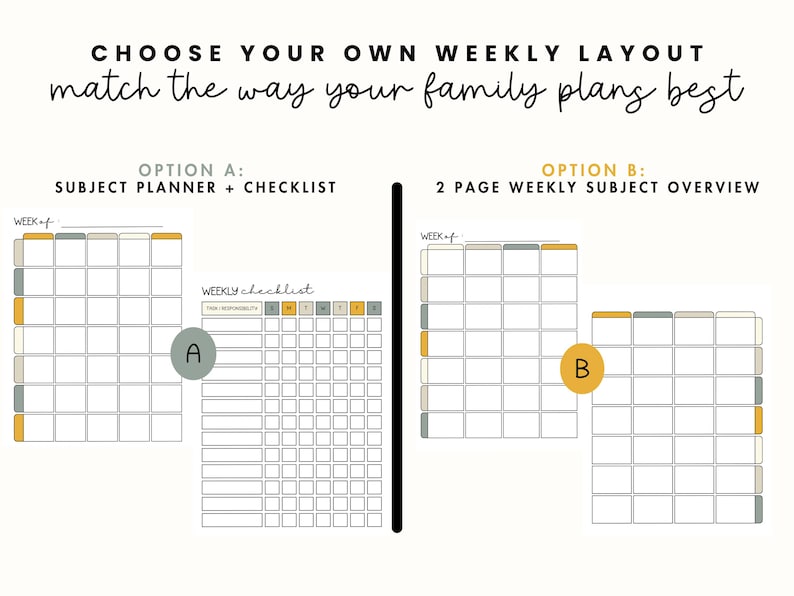 CREATE-YOUR-OWN | Undated Homeschool Planner for Multiple Children ...