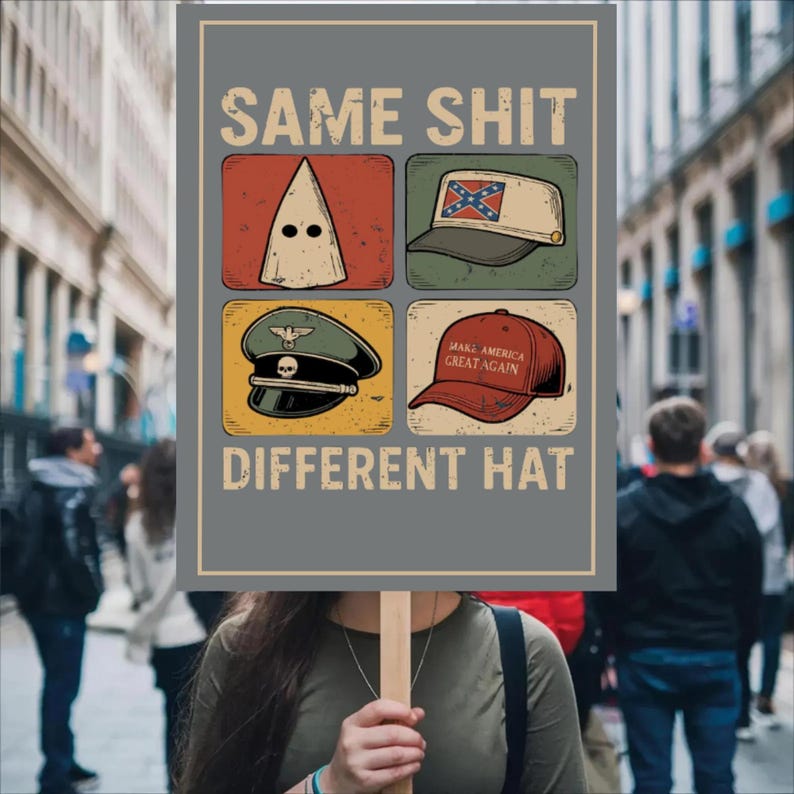 Same Shit Different Hat Protest Sign, Anti Trump Political Sign, Funny ...