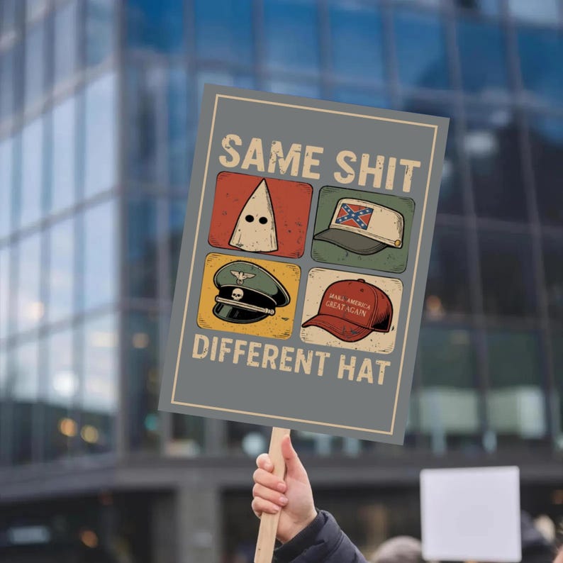 Same Shit Different Hat Protest Sign, Anti Trump Political Sign, Funny ...