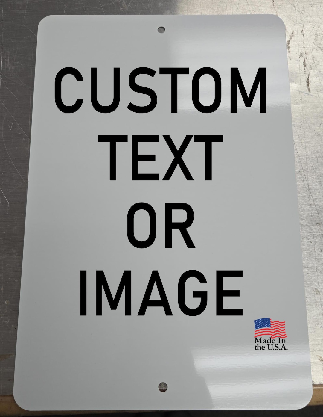 Customizable Aluminum Sign – Business Logo or Personalized Text - Etsy