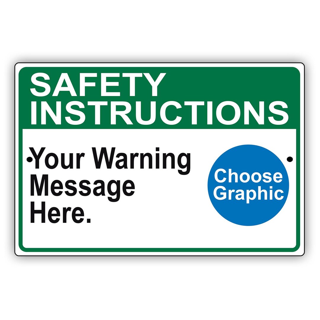 Custom Aluminum Safety Sign: Personalized Warning Notice, Choose ...