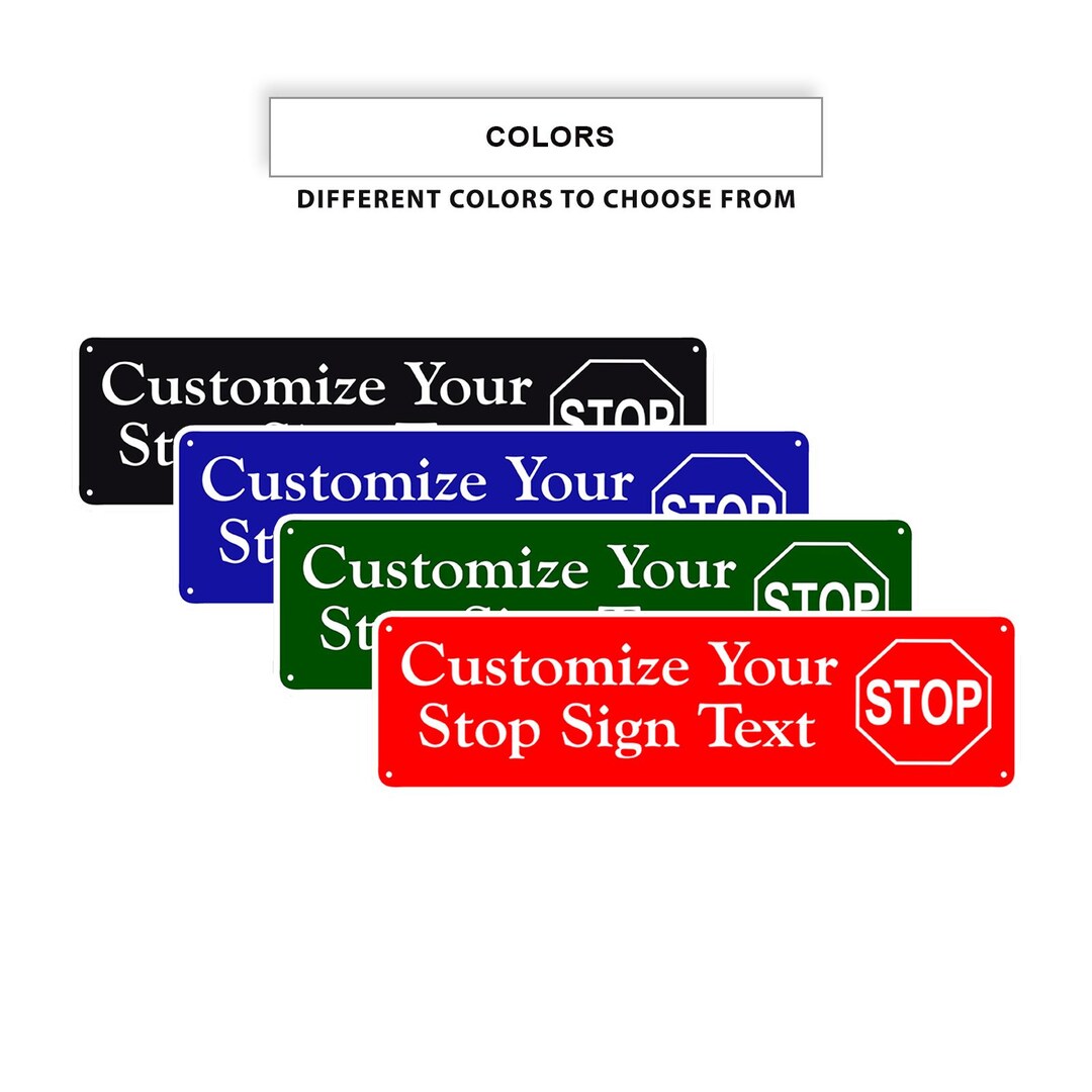 Custom Aluminum Street Stop Sign: Personalized Road Name Plaque - Etsy