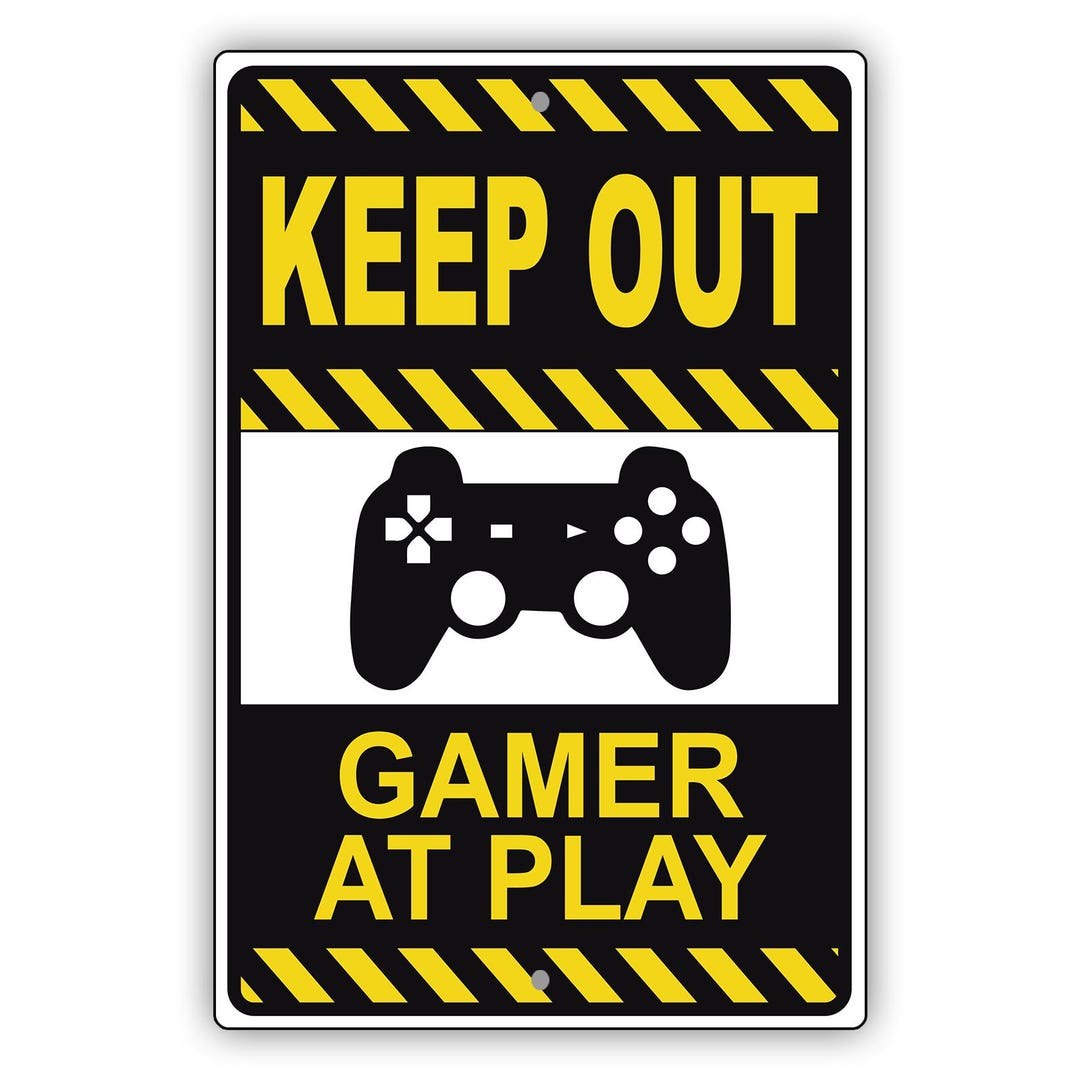 Keep Out Gamer at Play Gaming Sign | Game Room Aluminum Metal Sign - Etsy