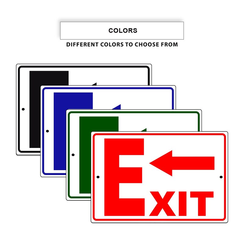 Exit Sign With Arrow - Etsy